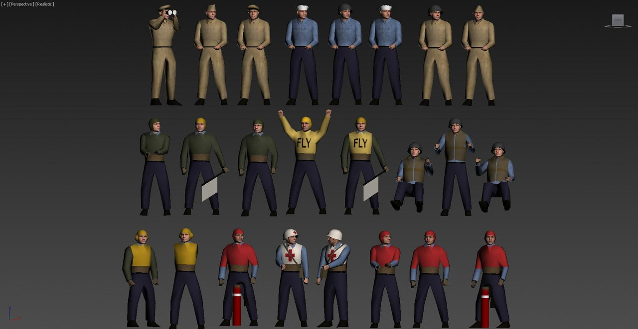 deck crew + USAAF Personnel for base