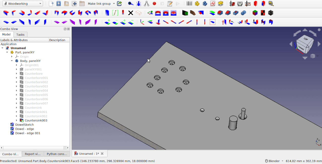 [solved] get Hole object from selected edge? - FreeCAD Forum