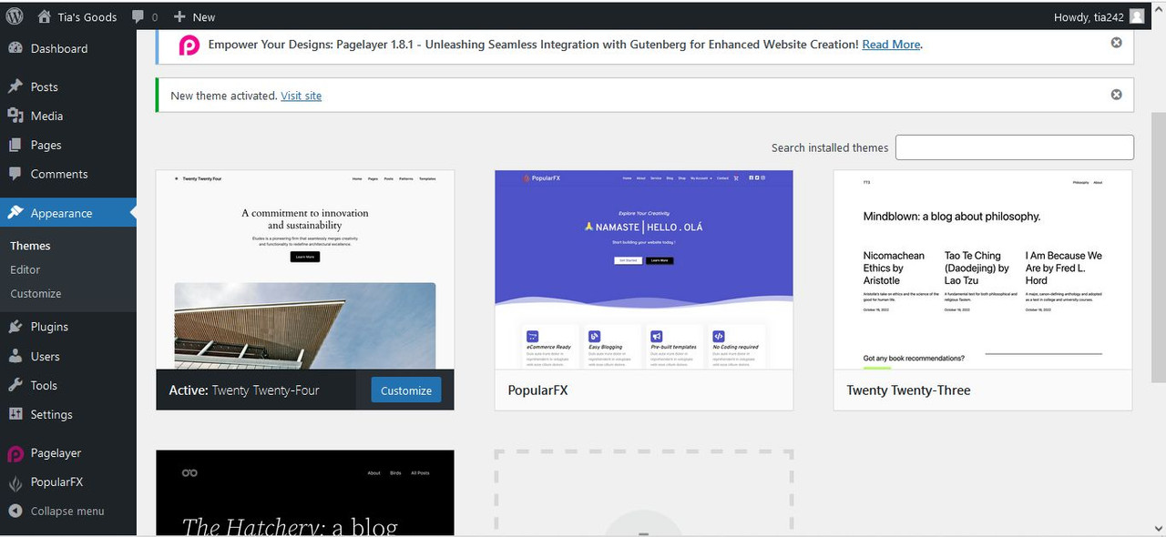 Beginners Help with Changing WordPress Theme – Activate Theme not working | WordPress.org