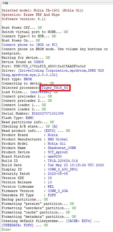 Nokia G11 Erase FRP And Wipe... Connect loader 1... error(42) [Solved ...