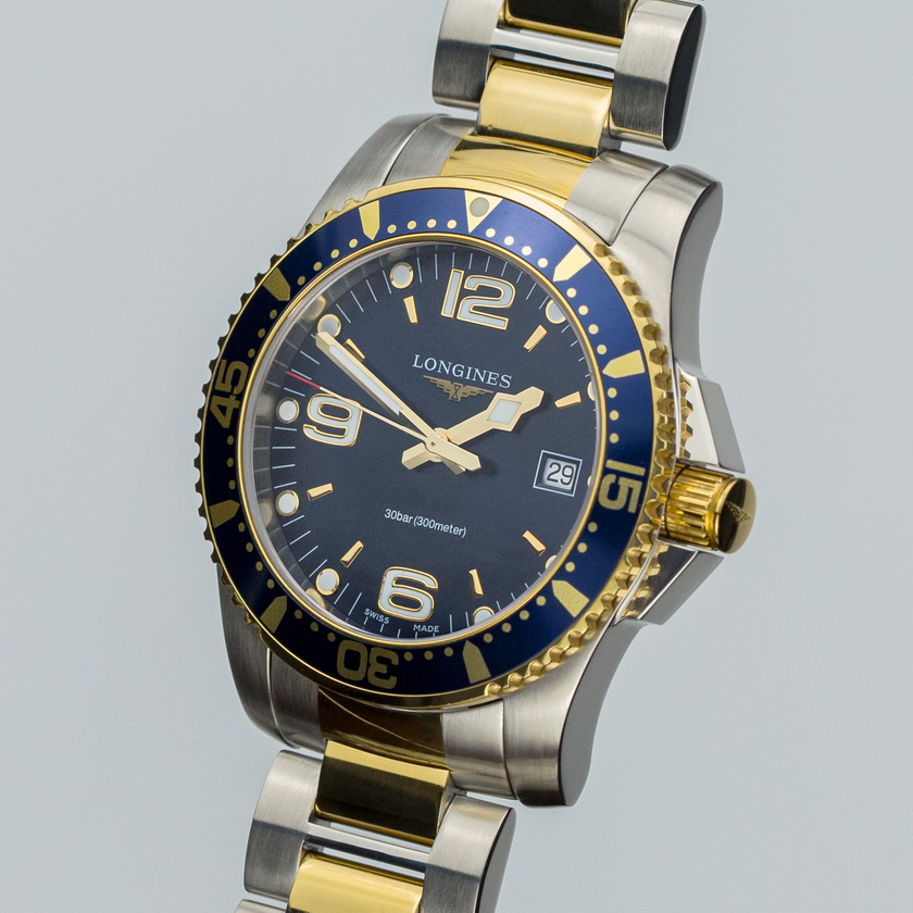 Longines Hydro Conquest 41 Quartz Gold PVD ref L3 740 3 56 7 Blue 4 ...