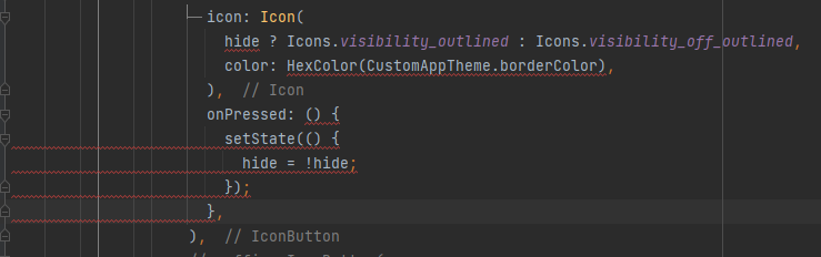 Android Flutter Textformfield Decoration Suffix Iconbutton Onpressed Icon