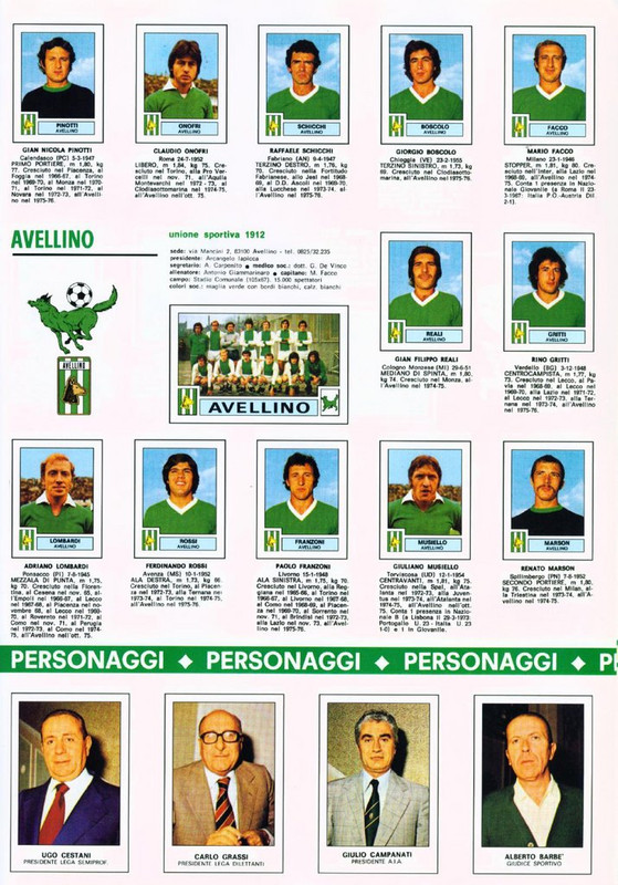 Calciatori 1975 1976 Panini 45 — Postimages
