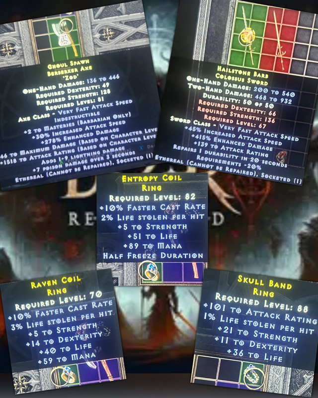 Ladder G Rings/ Erep Zod Weopons Ft - Topic - d2jsp