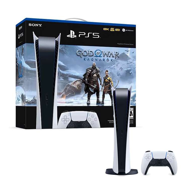 Regala Sony PlayStation 5 Edición Digital God of War Ragnark White 3MSI o 4 SI pagos con Kuesky Pay