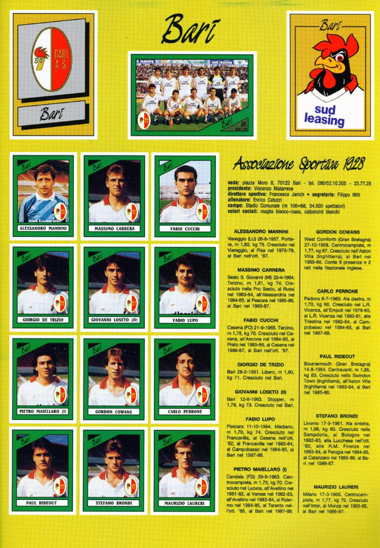Calciatori 1987 1988 Panini 39 — Postimages