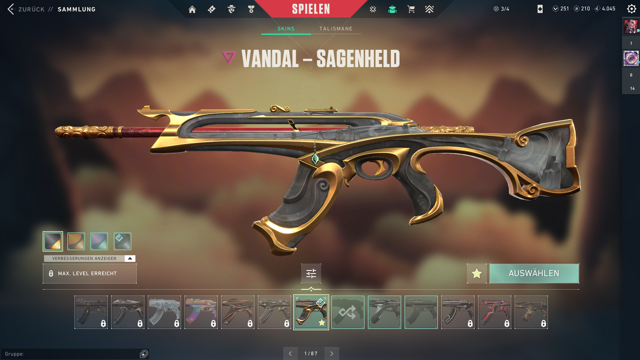 Buy [EU] ASCENDANT 1 [ +10 SKINS ] Valiant Hero Vandal / Recon Phantom ...