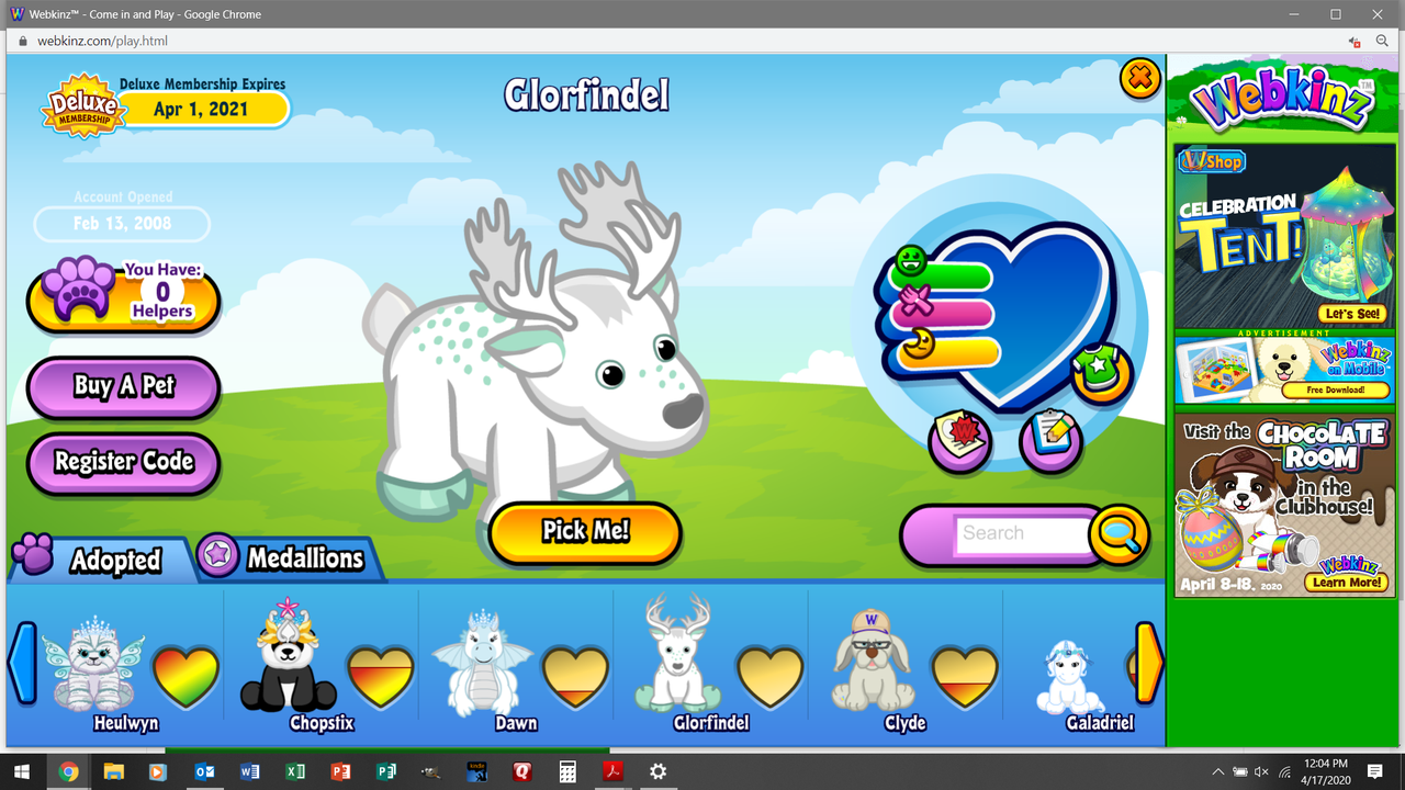 Selling - Deluxe Dream Webkinz Account from 2008: 19 Pets, 25+ Estore ...