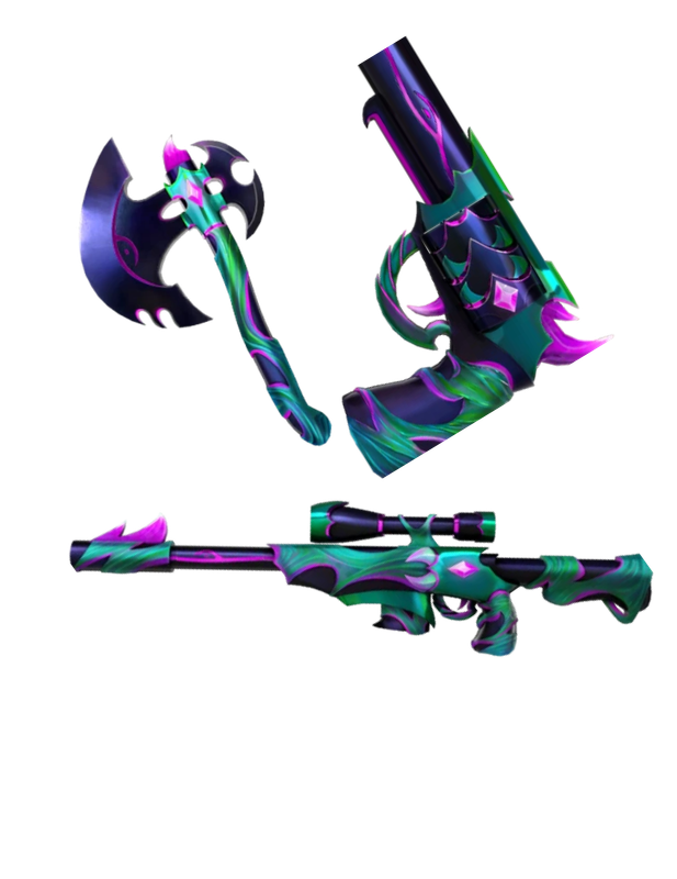 green & purple fang bundle set - MVSD Item value - 123Demands