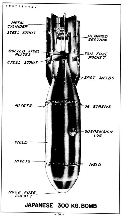 japanese aircraft depth charges