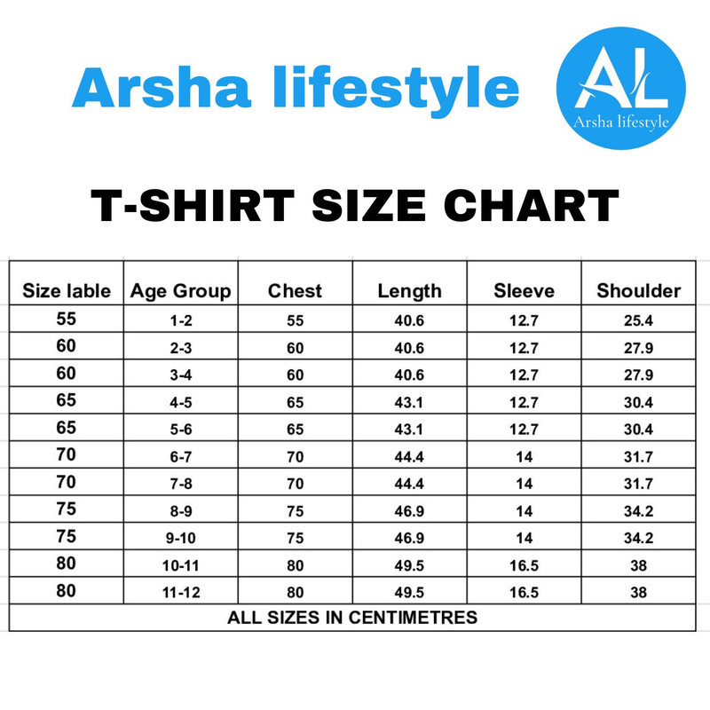 Arsha lifestyle boss t shart SIZE CHART — Postimages