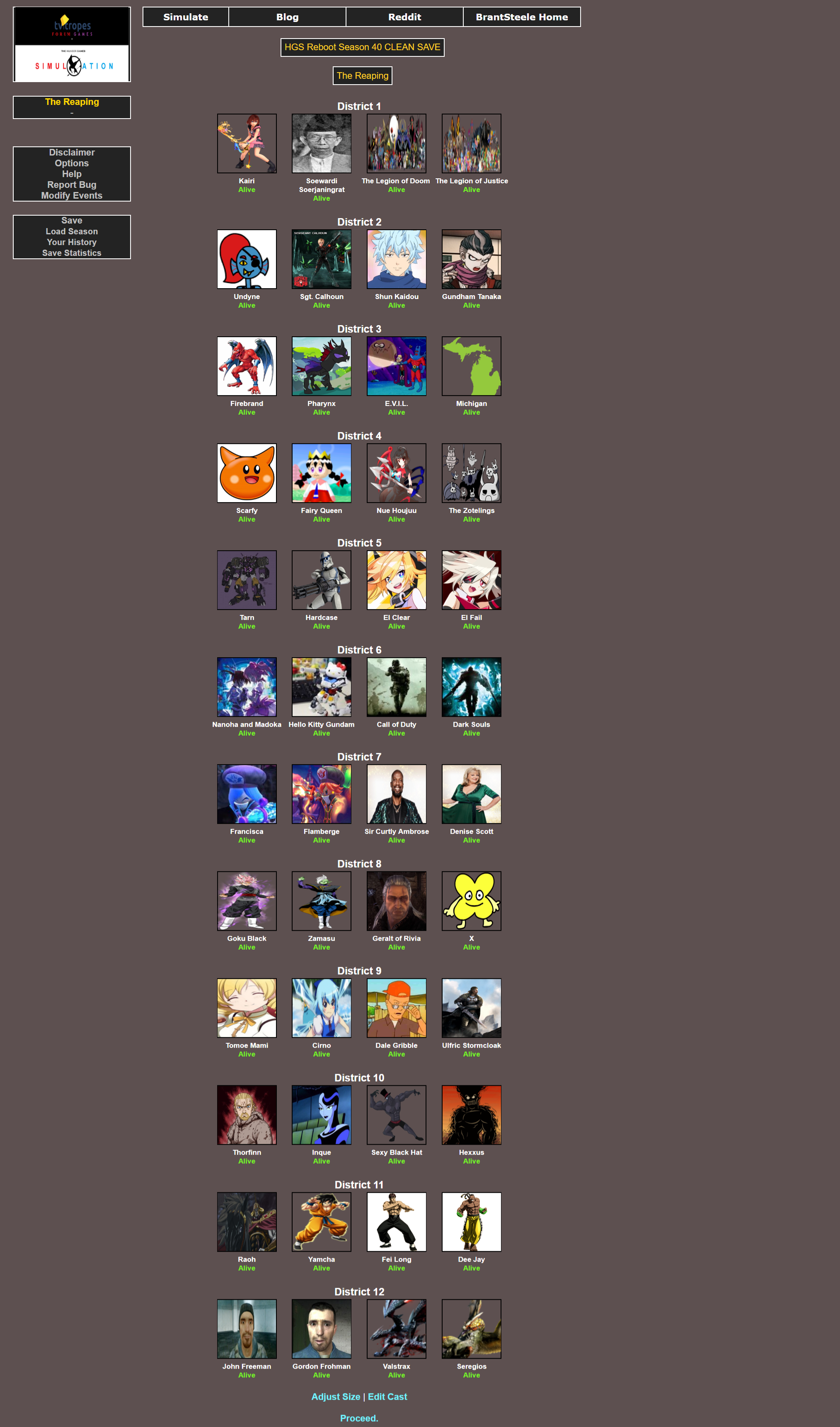 Reboot Season 41 - TV Tropes Hunger Games Simulation wiki