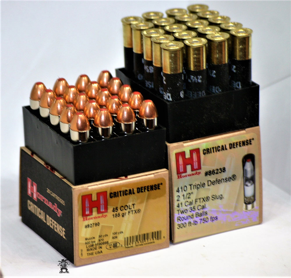 45 COLT FTX HORNADY Critical Defense 410 JUDGE ammo 45 LC FTX + 410 ...