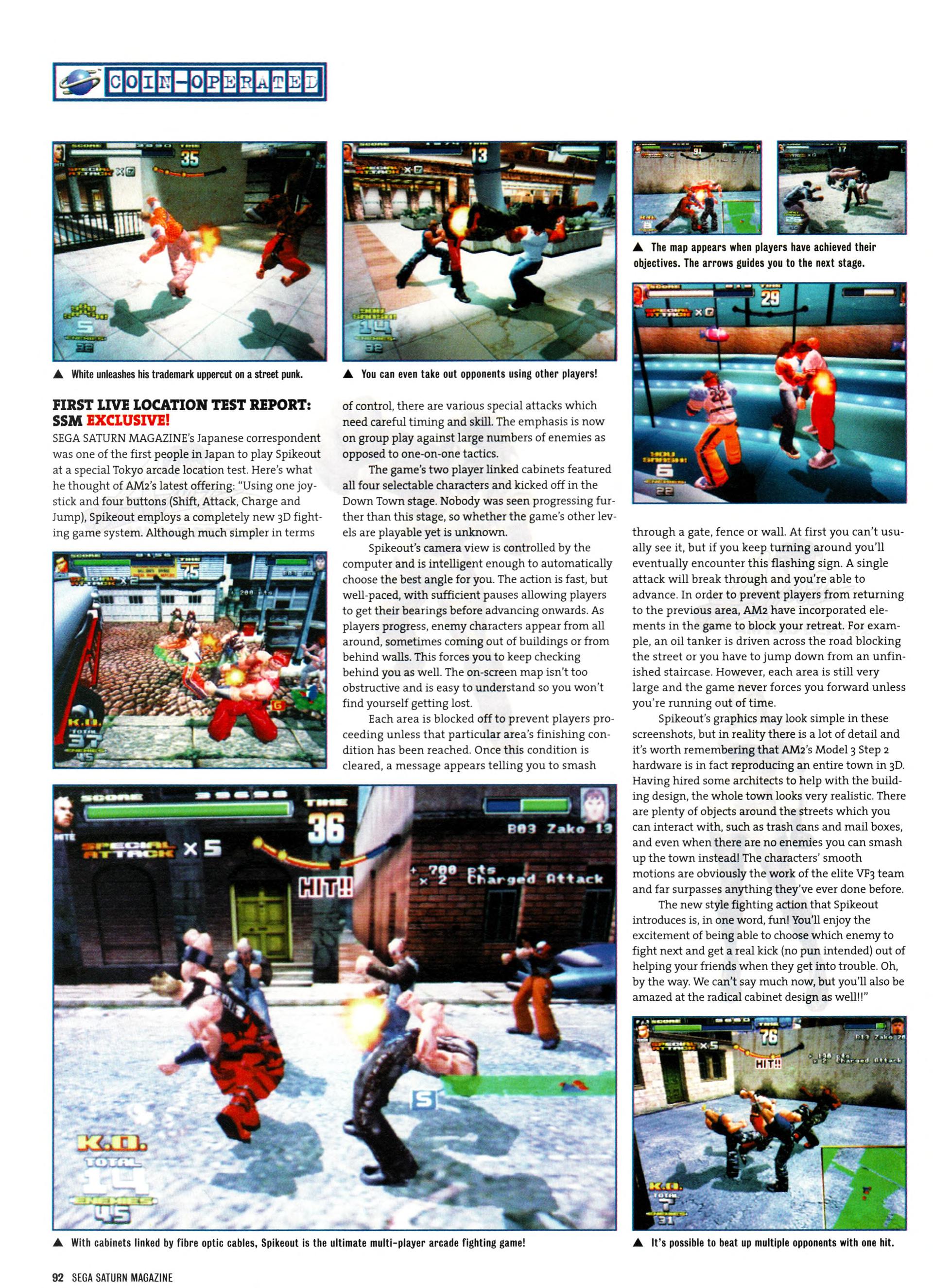SEGA's SpikeOut: Digital Battle Online - 1998 3D beat 'em up arcade ...