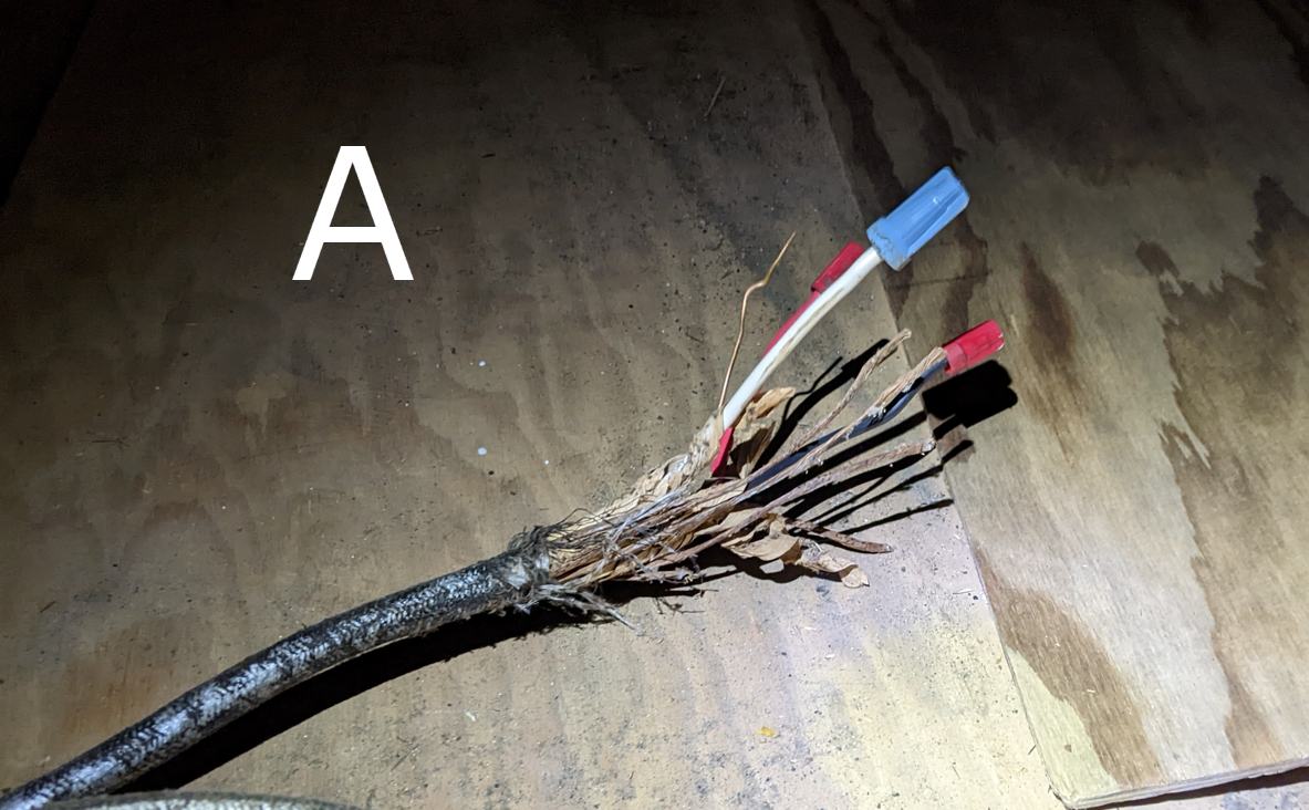 found a loose bundle of electrical cable sitting in attic - need to ...