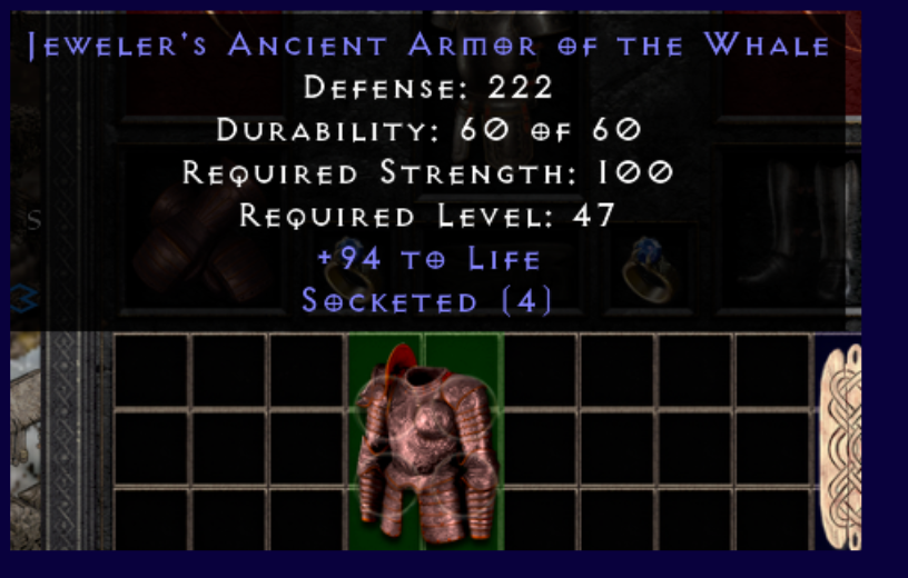 Wts: :: Jeweler Ancient Armor Of Whale (+94) :: - Topic - d2jsp