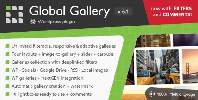 Global Gallery – WordPress Responsive Gallery Plugin – Bliter GPL