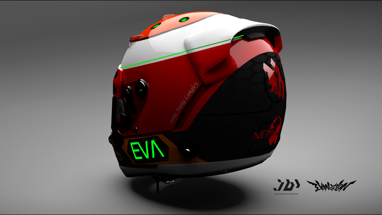 Evangelion EVA-02 Themed Career Helmet | OverTake.gg