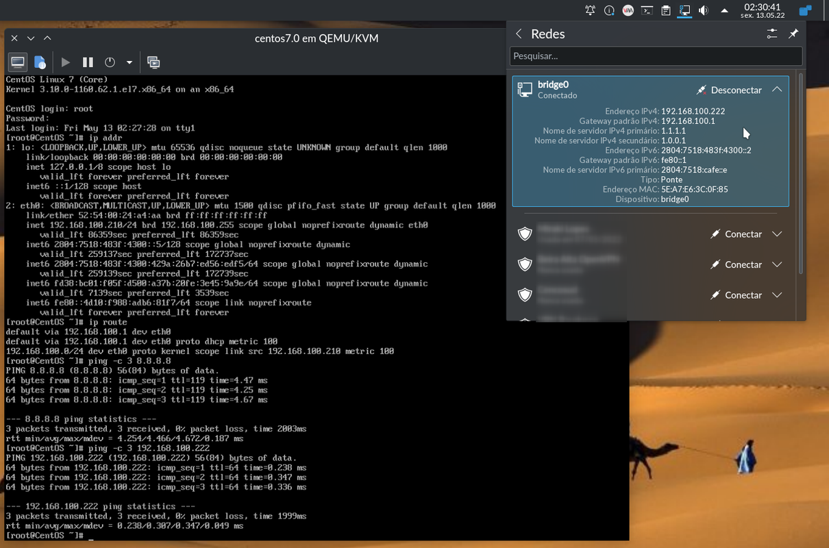 Big Linux rede Bridge Network Manager Virt Manager 15 — Postimages