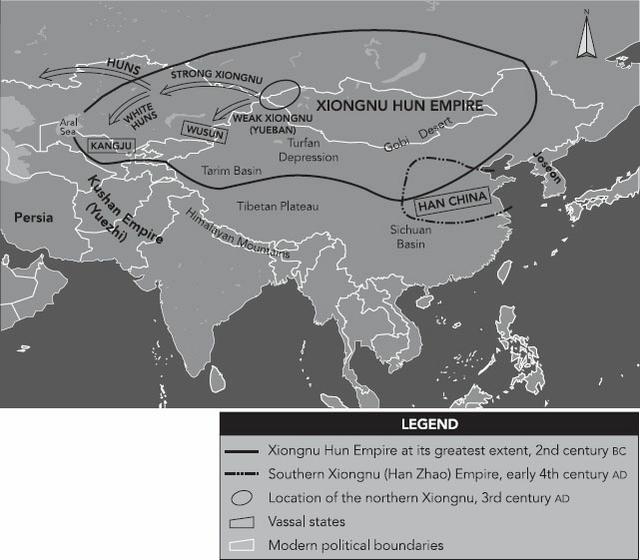 Xiongnu Empire Map