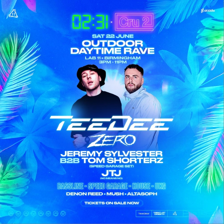 02:31 team up with Cru 2 for daytime rave at Lab11 | Skiddle