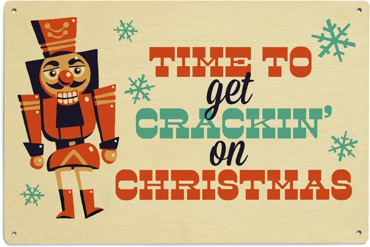 Lantern Press 6x9 Inch Wood Sign, Ready to Hang Wall Decor, Nutcracker, Retro Christmas — Postimages