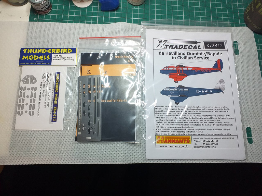 Heller DH 89 Dragon Rapide 1/72 +Finished++ - Airco and De Havilland GB ...