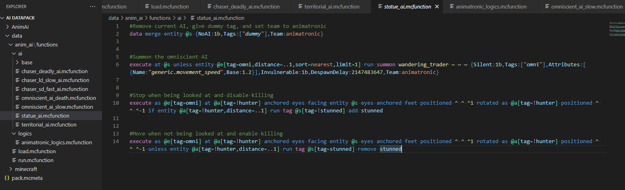 FNaF animatronic AI data pack for my FNaF map!
