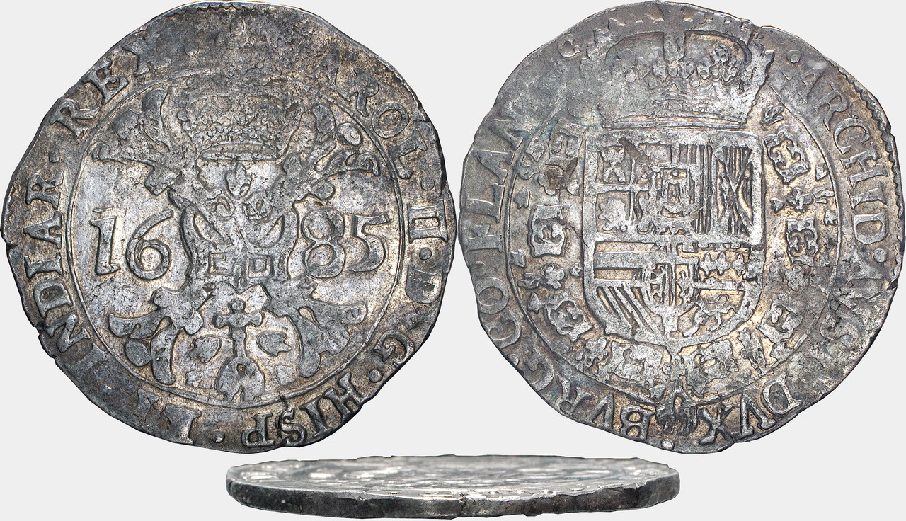 1 Patagón Carlos II 1685 Brujas g2 72 — Postimages