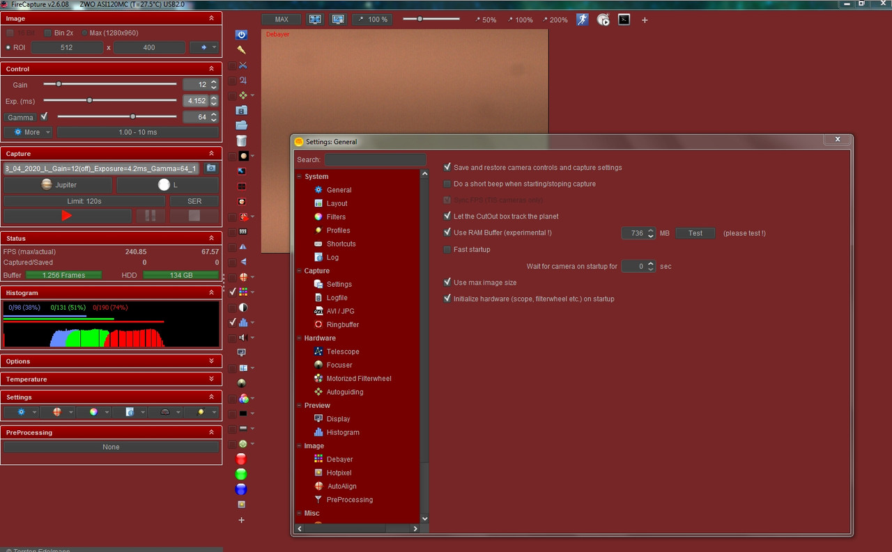 Firecapture erratic behavior during capture - Major & Minor Planetary ...
