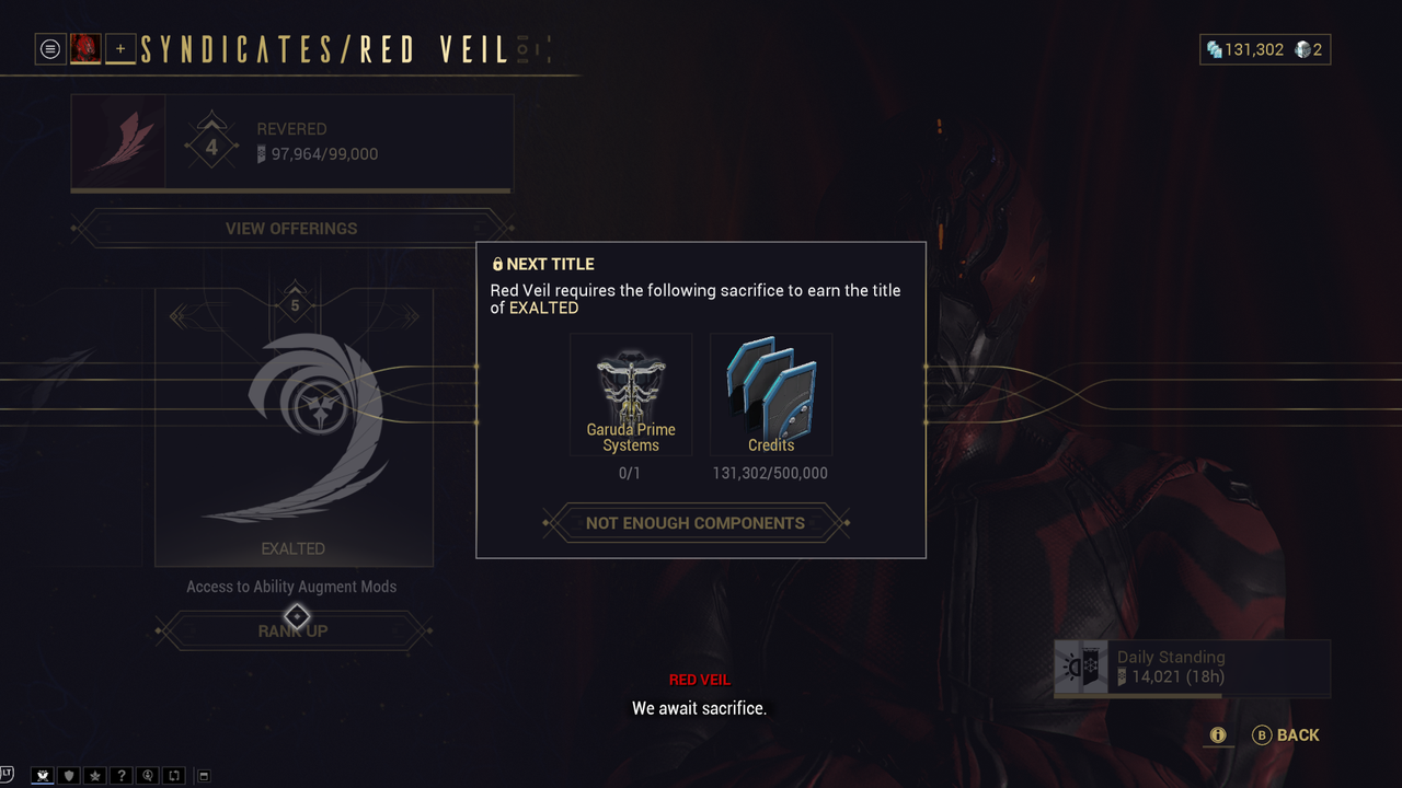 Syndicate Rank Up - Missions & Levels - Warframe Forums