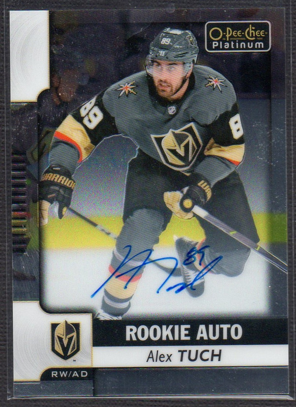 2017 18 O Pee Chee Platinum Rookie Autographs RAT Alex Tuch A — Postimages
