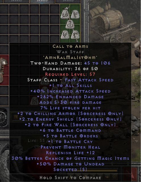 Cta War Staff / Es Nova Sorc - Topic - d2jsp