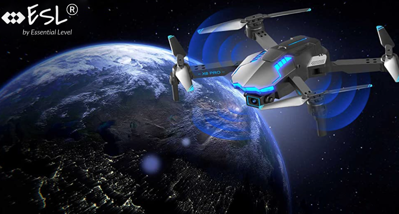 Drona Pliabila Incepatori cu 2 Camere Video 1080P 4K HD ESL by ...