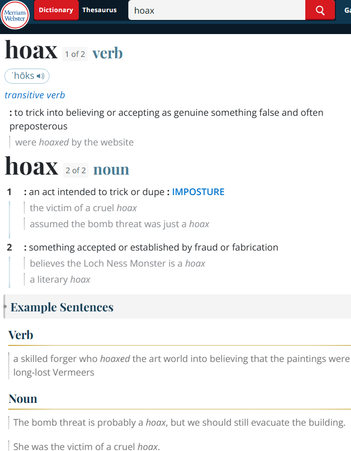 Merriam Webster's dictionary hoax seegate — Postimages