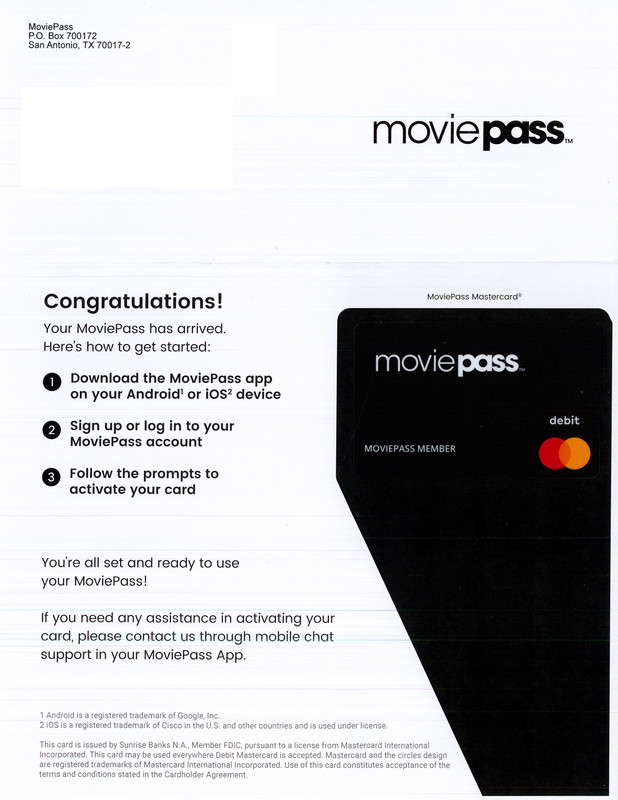 Movie Pass Debit Mastercard — Postimages