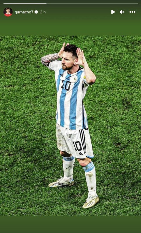 Garnacho starts Argentina rumours with Messi photo