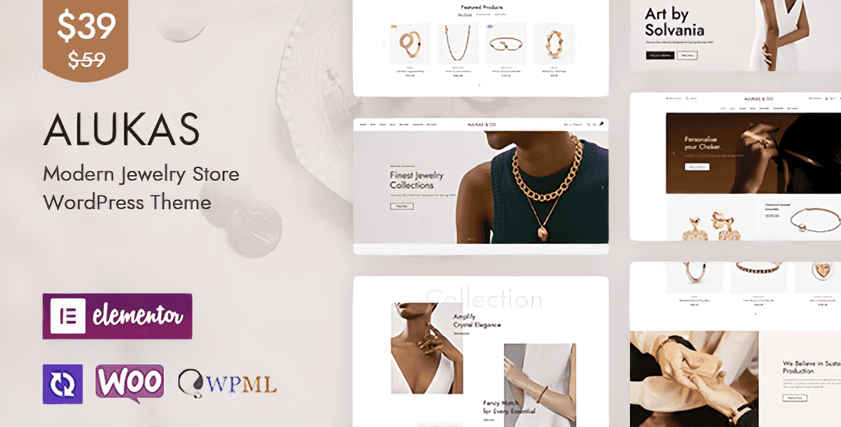 Alukas - Modern Jewelry Store WordPress Theme – Bliter GPL