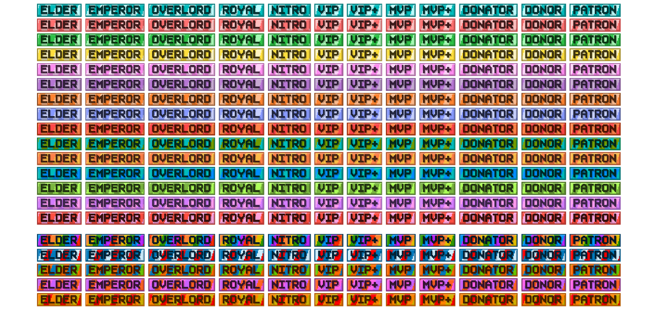 Colorful Prefix Pack - 1500 Prefixes | BuiltByBit