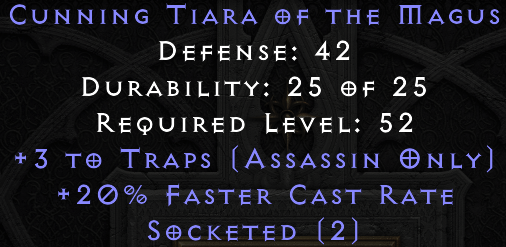 +3 Trap, 20fcr, 2os Tiara - Topic - d2jsp