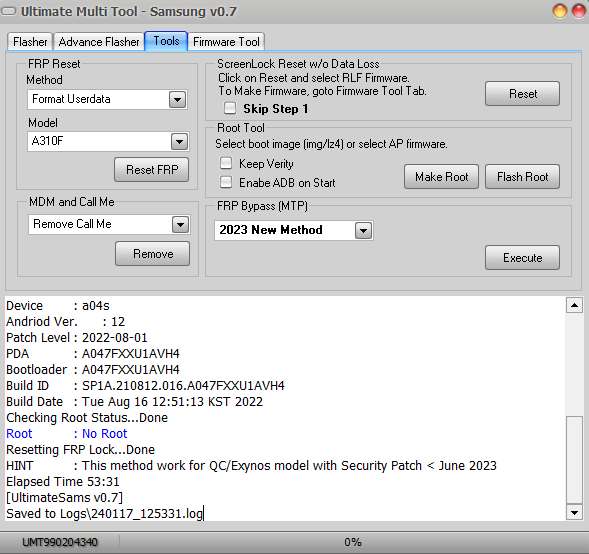 Samsung a04s frp removed success by umt pro tool - GSM-Forum