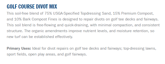 Golf course divot mix for levelling lawn before reno | Lawn Care Forum