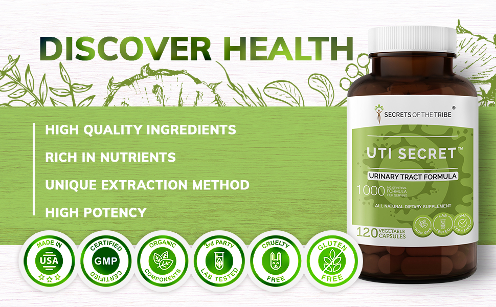 UTI Secret Capsules. Urinary Tract Formula – Secrets Of The Tribe
