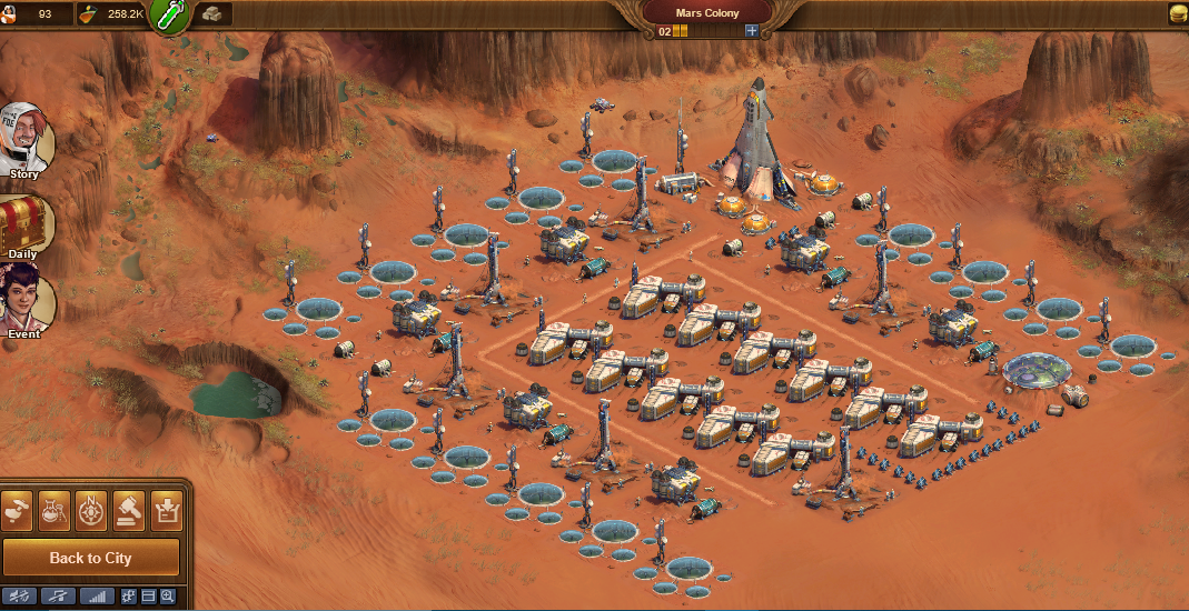 My Mars colony - 11 goods buildings - 100% life support : r/forgeofempires