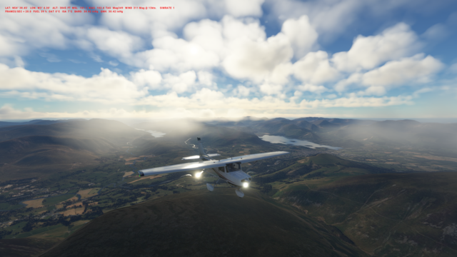 WBSim/JPLogistics C152 over the Lake District, UK - Microsoft Flight ...
