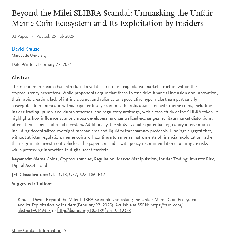 Screenshot 2025 03 03 at 16 22 08 Beyond the Milei $ LIBRA Scandal ...