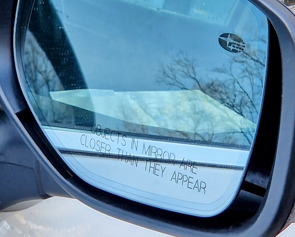 S SE 9450 Subaru Outback Mirror Warning — Postimages