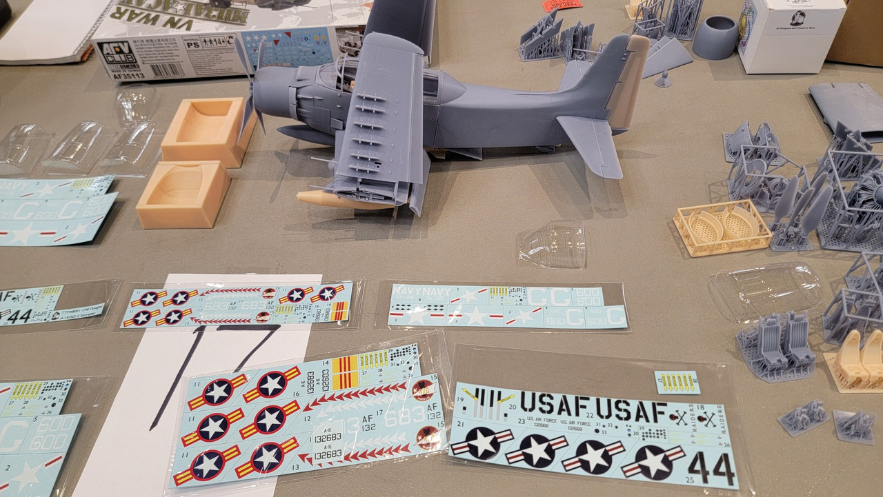 1/32 & 1/48 - Douglas AD-5/A-1E Skyraider 3D printed kits by TT ...