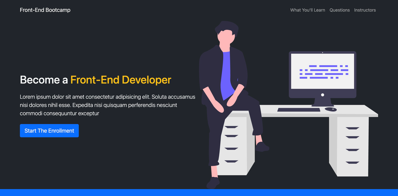 GitHub - Ansub/frontend-bootcamp-website: A Responsive Front-End ...
