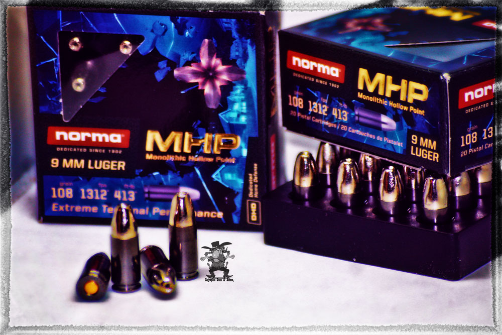 9 MM NORMA HP 108 Grain MHP MONOLITHIC HOLLOW POINT 20 Rds WiCkEd 1 BOX ...